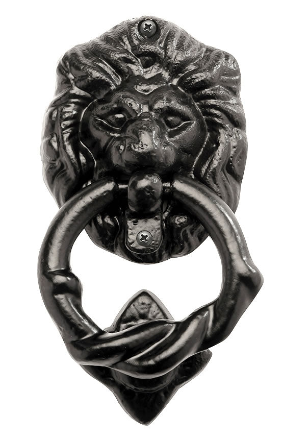 Carriage House- 7" Lion Head Door Knocker Kit – Iron Construction ...